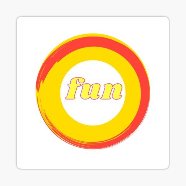 "fun logo" Sticker for Sale by SULTAN030 | Redbubble