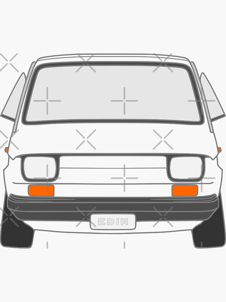 "Fiat 126P Polski Fiat" Sticker by EdimDesign | Redbubble