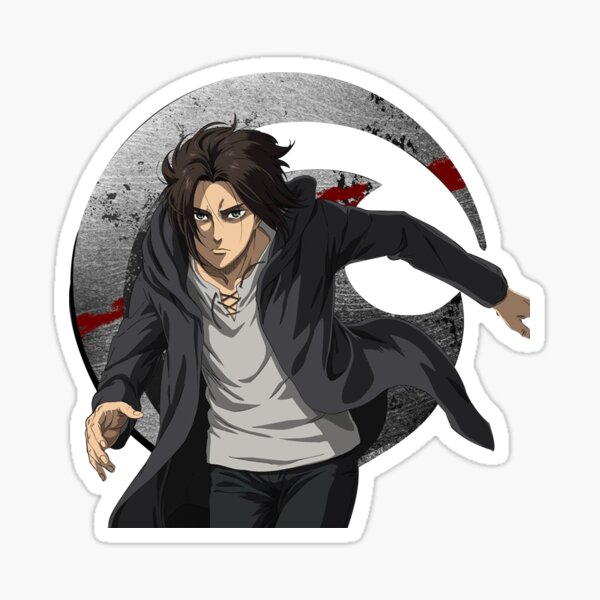 "Shingeki no Kyojin eren yeager" Sticker for Sale by dex1one | Redbubble