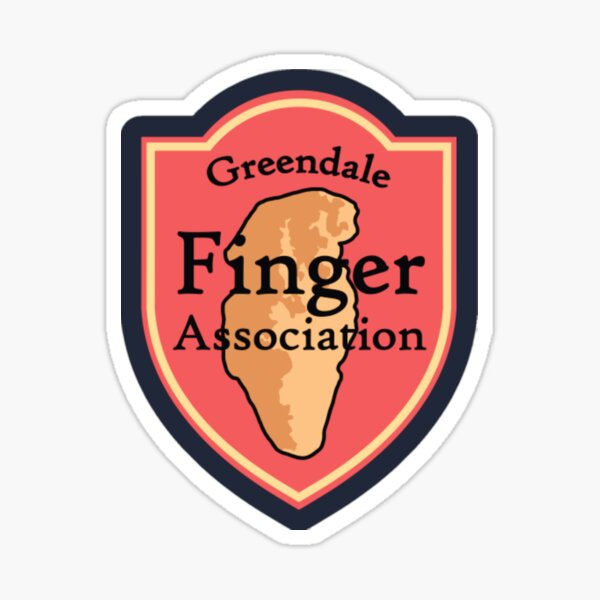 "The Greendale Chicken Finger Association" Sticker for Sale by ...