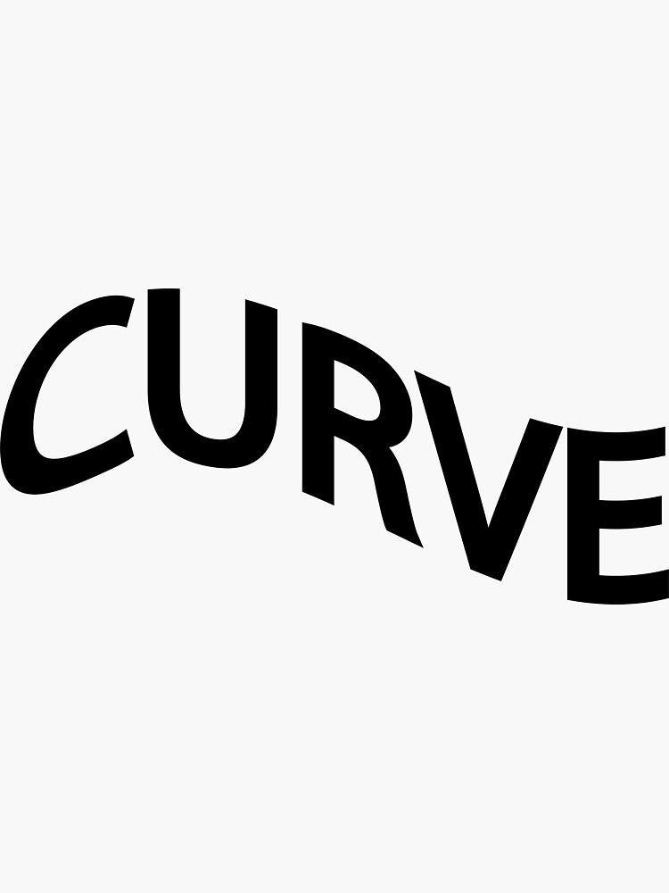 "Curve creative typographic logo" Sticker for Sale by OneWordTyp ...