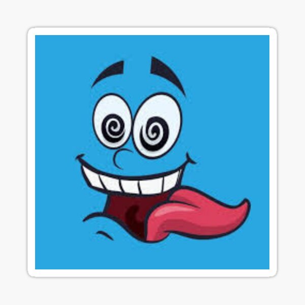 "Crazy Blue face" Sticker by Viertje1992 | Redbubble