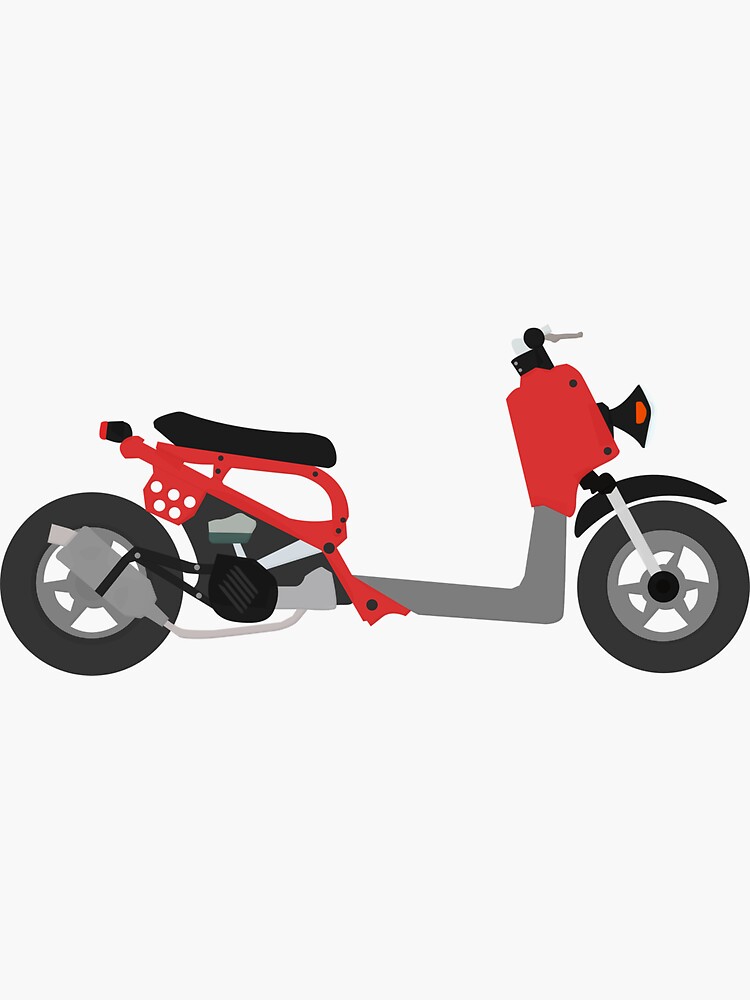 "Honda Ruckus Red" Sticker by BelDesign | Redbubble