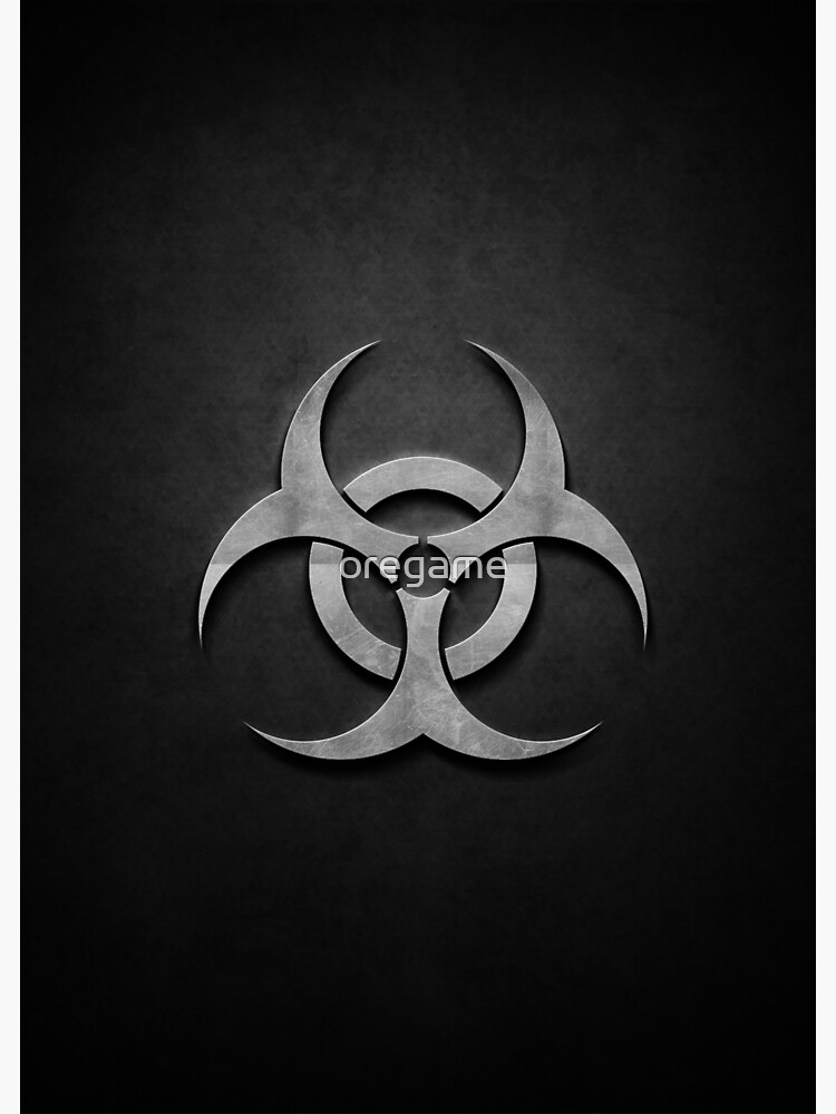 "Biohazard symbol in black rusty background" Poster for Sale by oregame ...