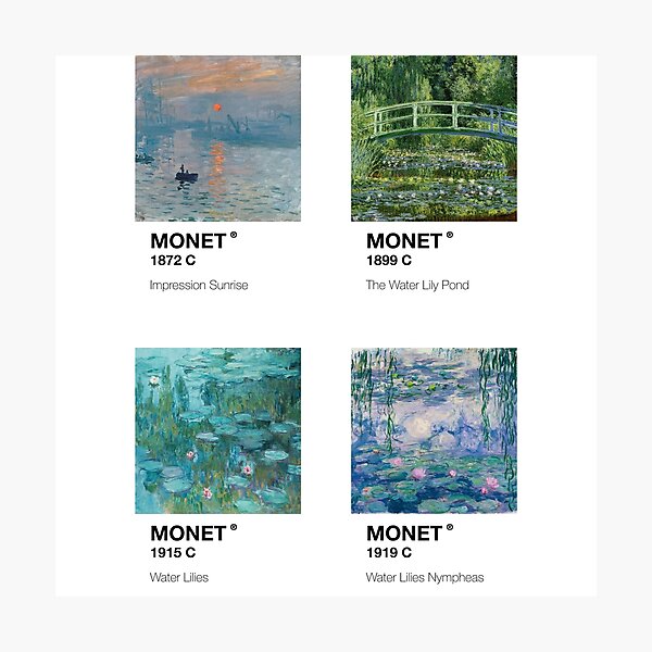 "monet pantone sticker pack " Photographic Print for Sale by ...