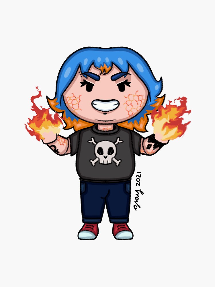 "Chibi Metal" Sticker by grayscaleskies | Redbubble