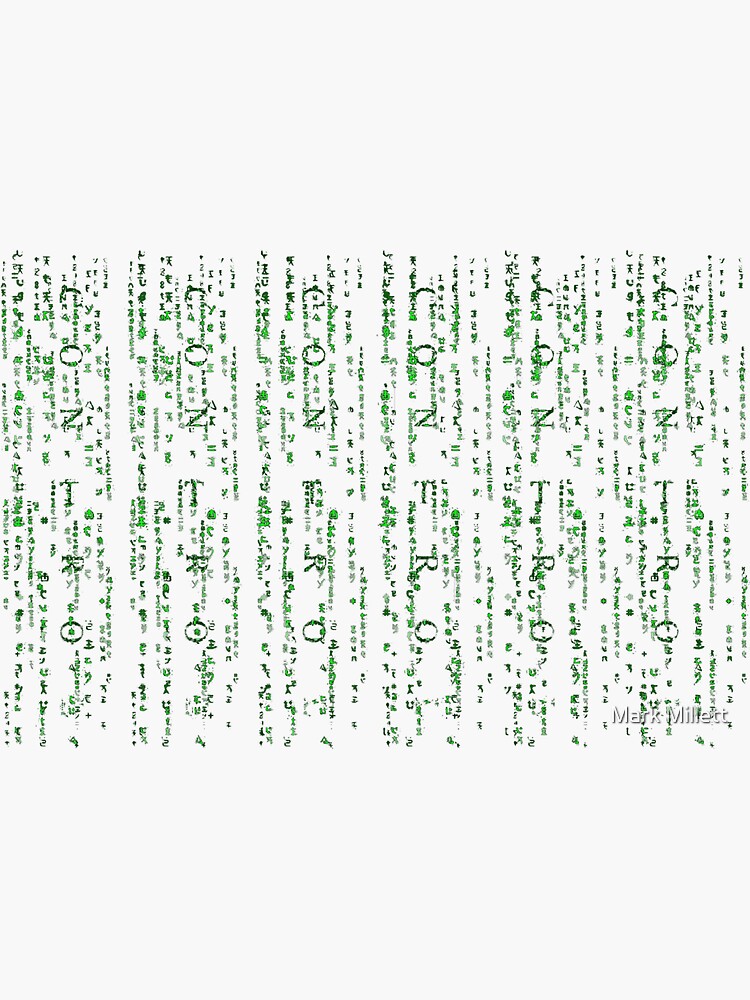 "The Matrix Code (transparent)" Sticker for Sale by markartdesignuk ...