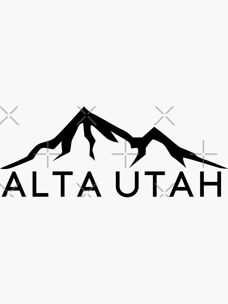 "ALTA UTAH MOUNTAINS SKIING SKI HIKING BIKING CLIMBING" Sticker for ...