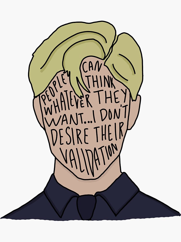 "Aaron Warner Quote and Art" Sticker for Sale by LittleLinesForU ...