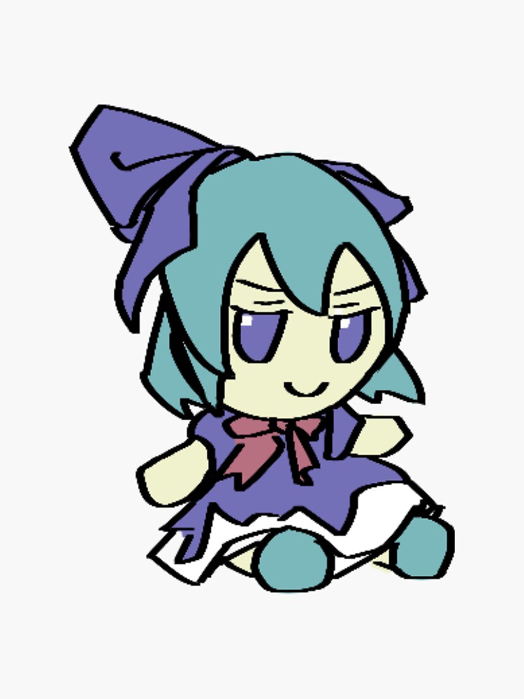 "cirno fumo touhou sitting" Sticker for Sale by flungier | Redbubble