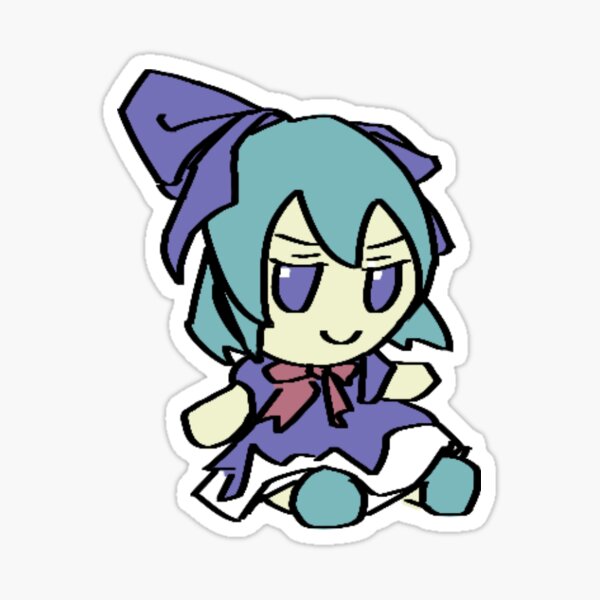 "cirno fumo touhou sitting" Sticker for Sale by flungier | Redbubble