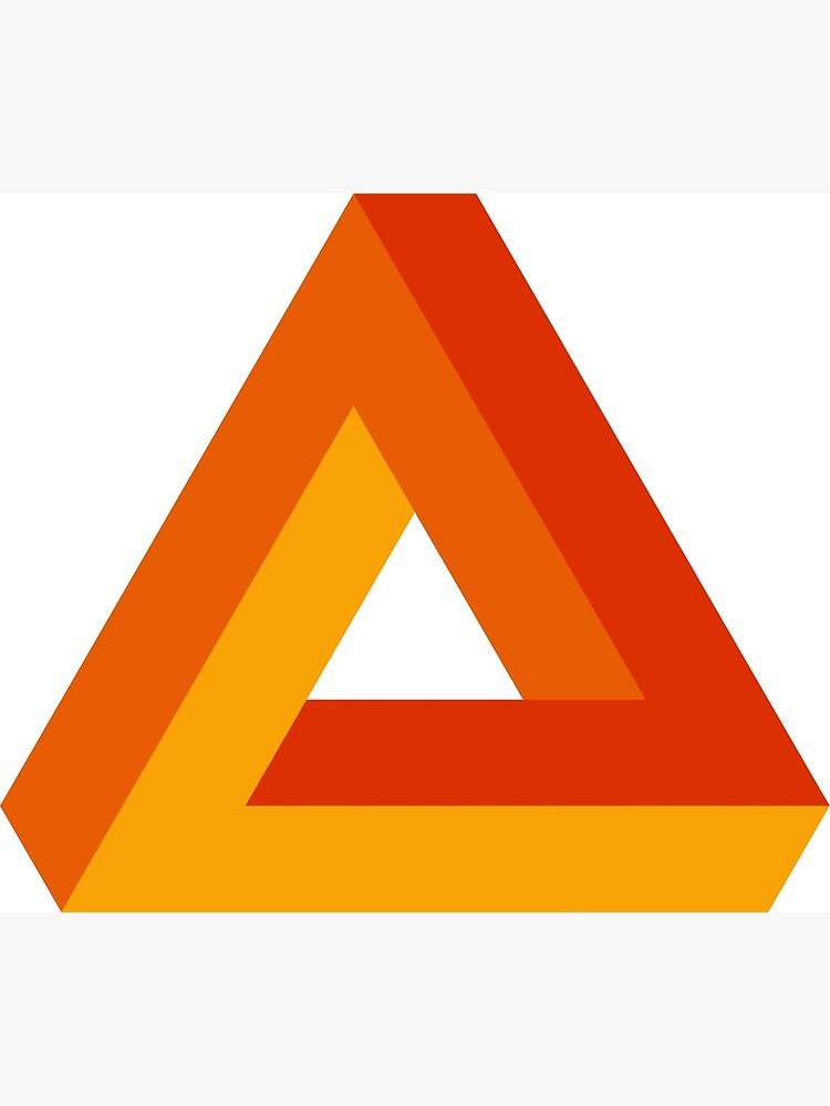 "Confusing or Confused Orange Impossible Triangle " Poster for Sale by ...