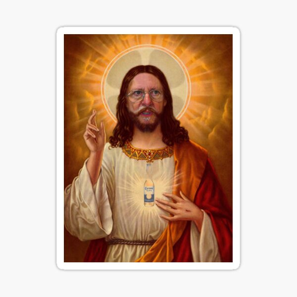 "Doctor Raoult Jesus" Sticker by ArtDami | Redbubble