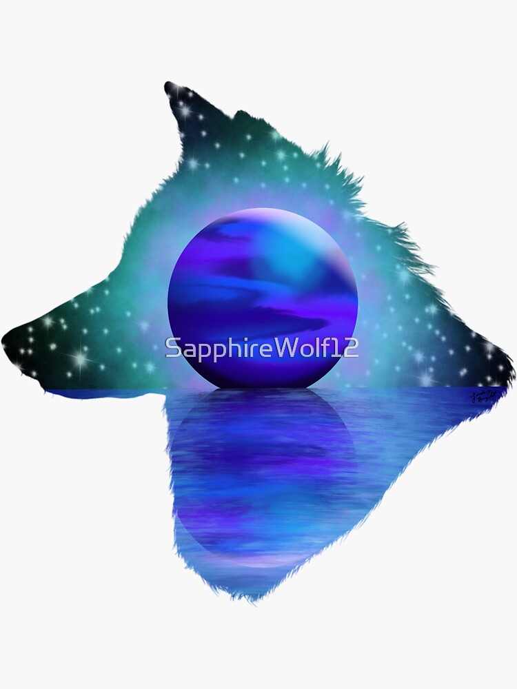 "Sapphire Wolf" Sticker by SapphireWolf12 | Redbubble