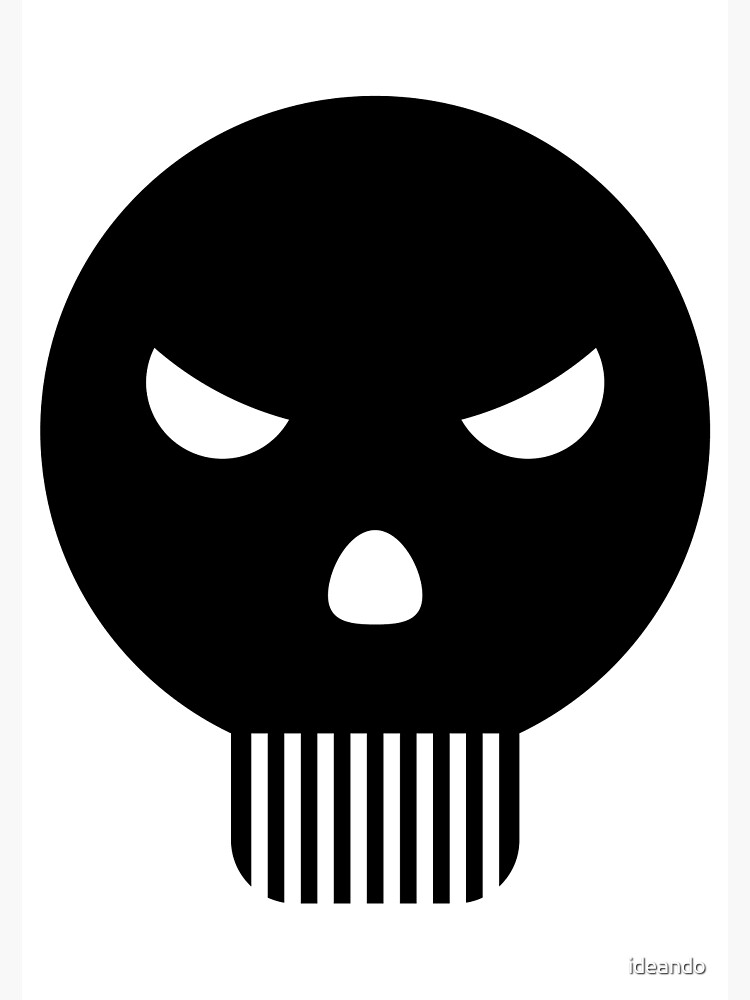 "Angry Minimal skull art" Poster for Sale by ideando | Redbubble