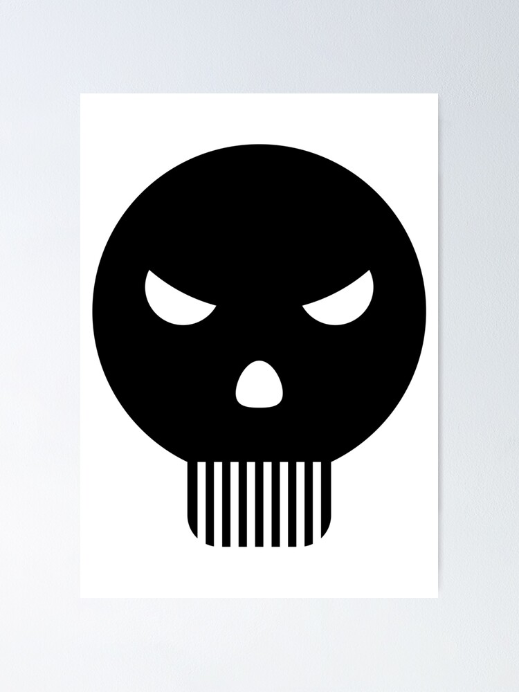 "Angry Minimal skull art" Poster for Sale by ideando | Redbubble
