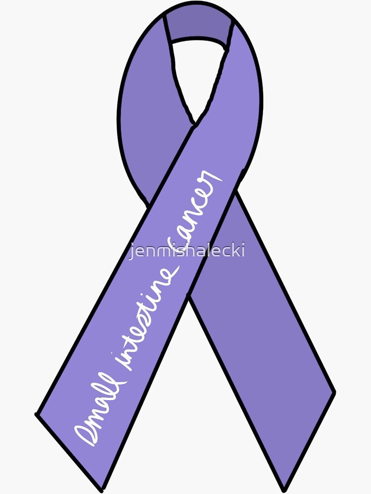 "Small Intestine Cancer Awareness Ribbon " Sticker for Sale by ...
