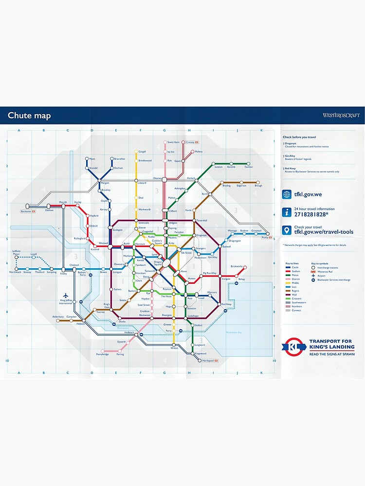 "WesterosCraft KL Underground Map" Art Print for Sale by westeroscraft ...