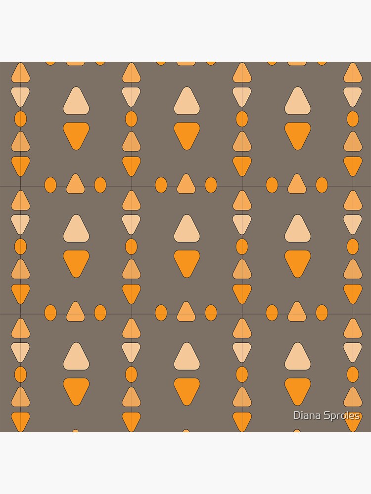 "Orange Geo shapes " Sticker by djsproles | Redbubble