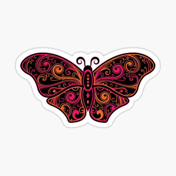 " Bohemian Gypsy Moth" Sticker by SJGCreative | Redbubble