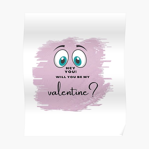 "Cute Cartoon Proposal for Valentines Day" Poster for Sale by ...