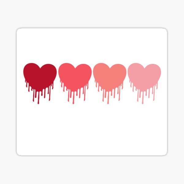 "Dripping Hearts" Sticker for Sale by nylak22 | Redbubble