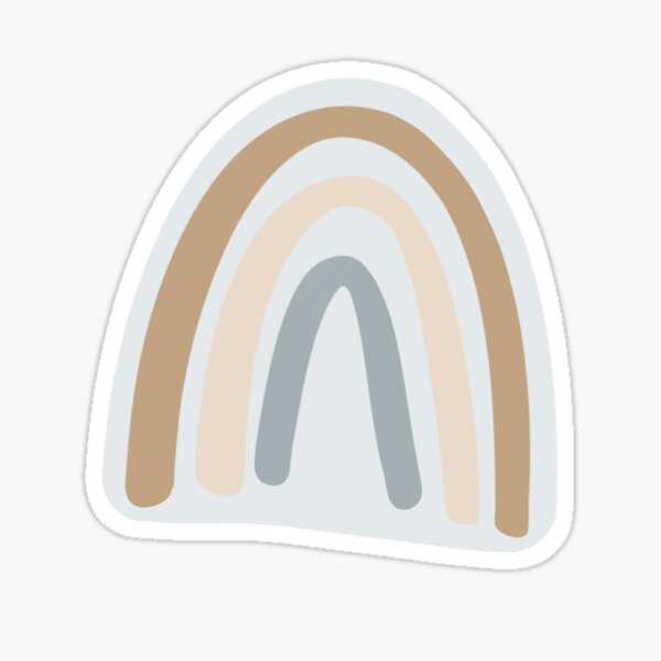 "Boho neutral happy rainbow " Sticker for Sale by mpolkadot13 | Redbubble
