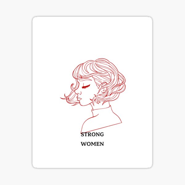 "Strong woman" Sticker for Sale by Mokasr | Redbubble