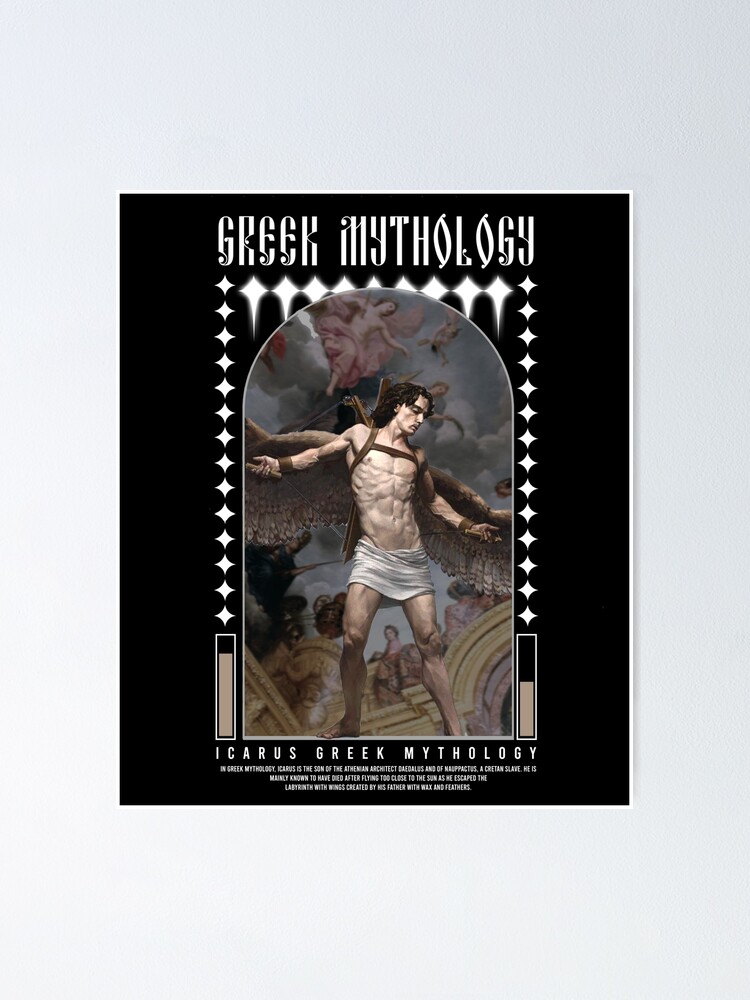 "icarus greek mythology" Poster for Sale by jpegarts | Redbubble