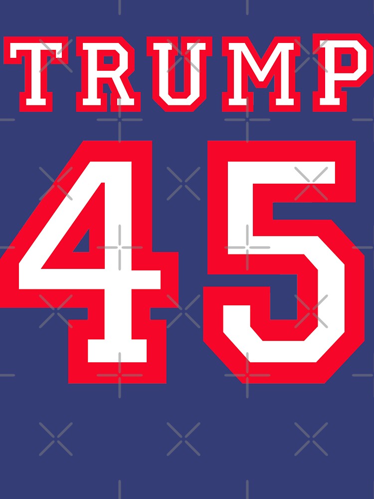 "President Donald Trump 45 Shirt Faux Jersey 45th US America " T-shirt ...