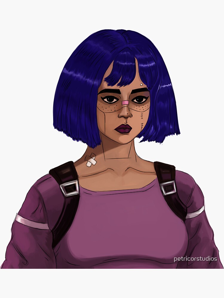 "Cute Cyber Girl Design" Sticker by petricorstudios | Redbubble