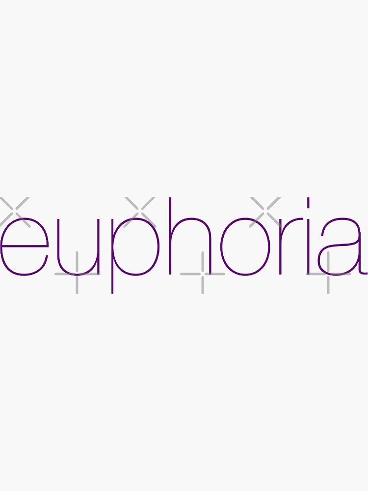 "euphoria logo" Sticker for Sale by cyberseven | Redbubble