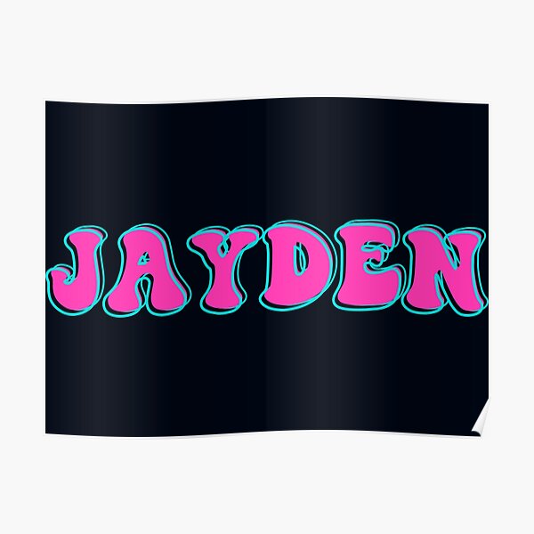 "JAYDEN Cute Name Design JAYDEN - Kawaii JAYDEN Name" Poster by Custom ...