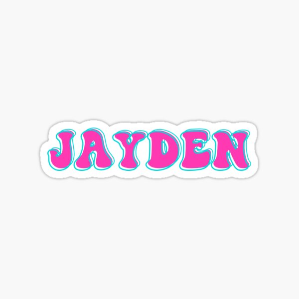 "JAYDEN Cute Name Design JAYDEN - Kawaii JAYDEN Name" Sticker by Custom ...