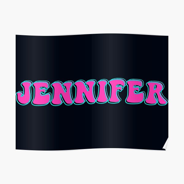 Jennifer Custom Name Design Framed Horizontal Poster Papercraft Paper ...
