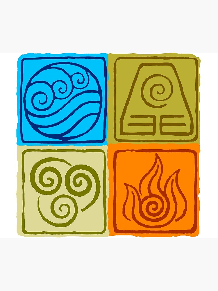 The Four Elements - Avatar: The Last Airbender Tapestry sold by ...
