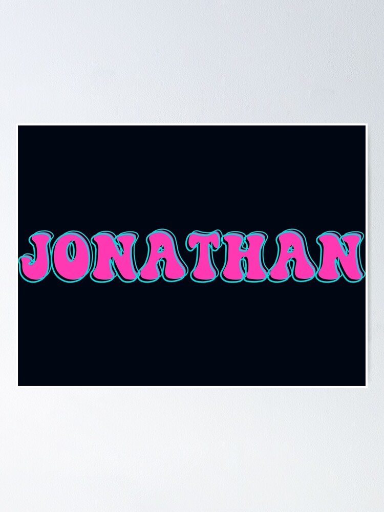 "JONATHAN Cute Name Design JONATHAN - Kawaii JONATHAN Name" Poster by ...