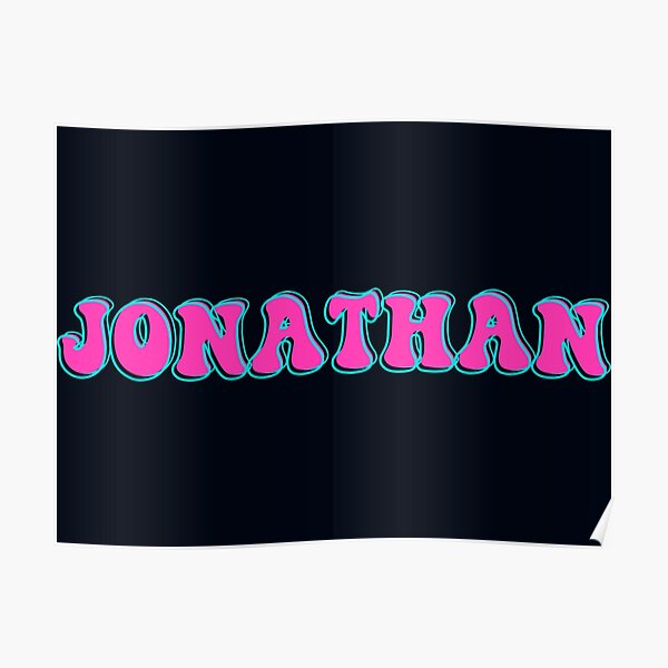 "JONATHAN Cute Name Design JONATHAN - Kawaii JONATHAN Name" Poster by ...