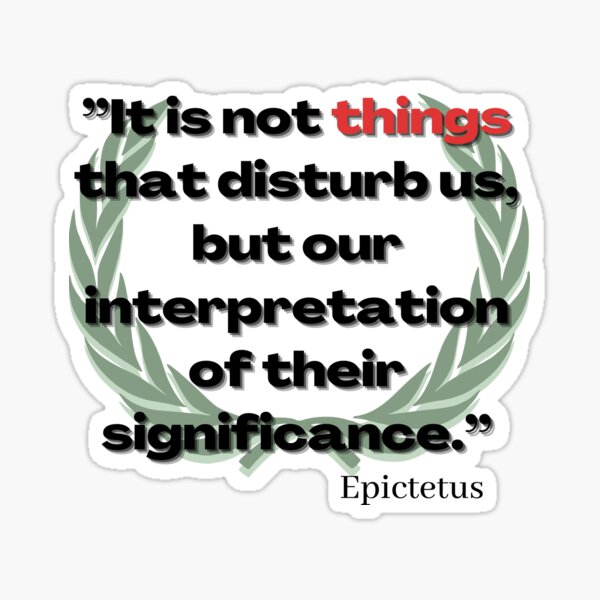 "Epictetus on Interpretation" Sticker by PalmerMuses | Redbubble