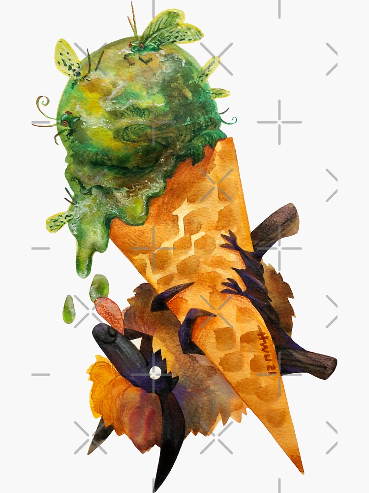 "Ice Cream Pip" Sticker by haiwawu | Redbubble