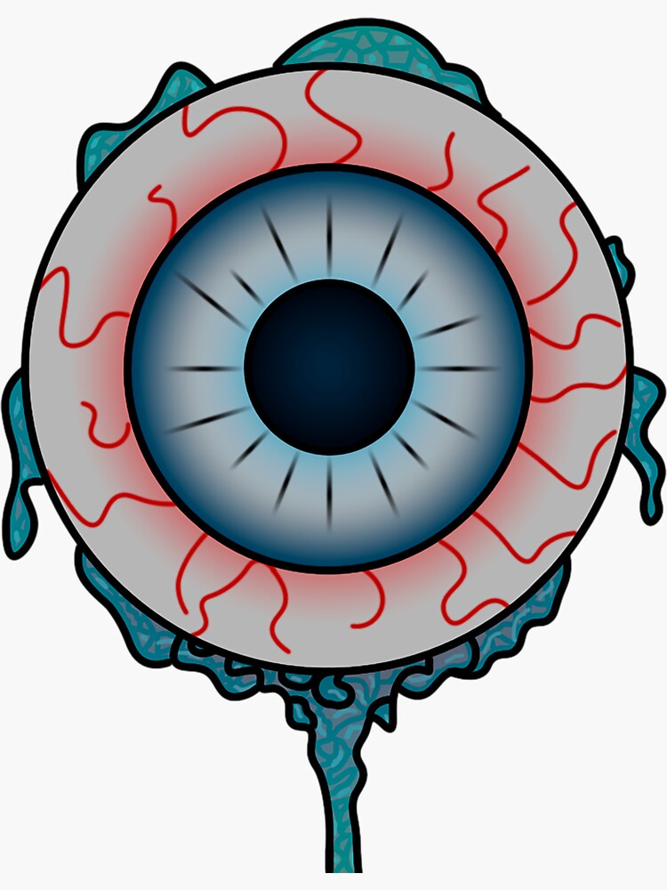 "Magic eye (blue)" Sticker by PaintedGlass | Redbubble