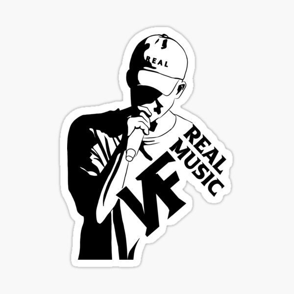 "NF Real Music BnW Fan Art" Sticker for Sale by Lottz17 | Redbubble