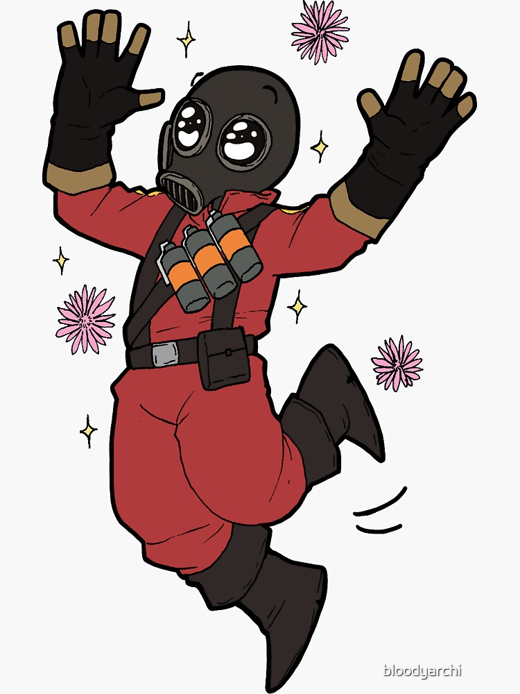 "RED Pyro" Sticker for Sale by bloodyarchi | Redbubble