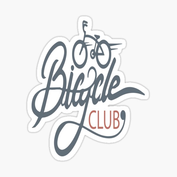 "bike club t-shirt" Sticker for Sale by Jalloh | Redbubble