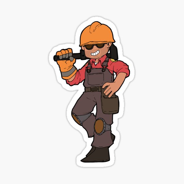 "RED Engie" Sticker by bloodyarchi | Redbubble