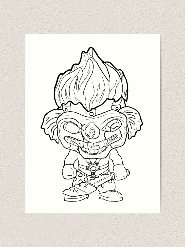 "Bella AMG - Sweet tooth (Twisted Metal) (Black Outline)" Art Print for ...