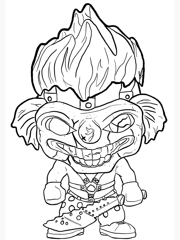 "Bella AMG - Sweet tooth (Twisted Metal) (Black Outline)" Art Print for ...