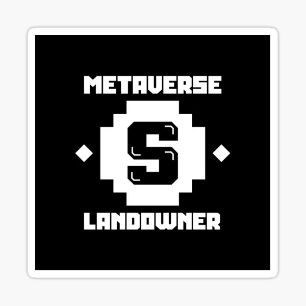 "Metaverse Landowner White/Black" Sticker for Sale by MetaverseStore ...