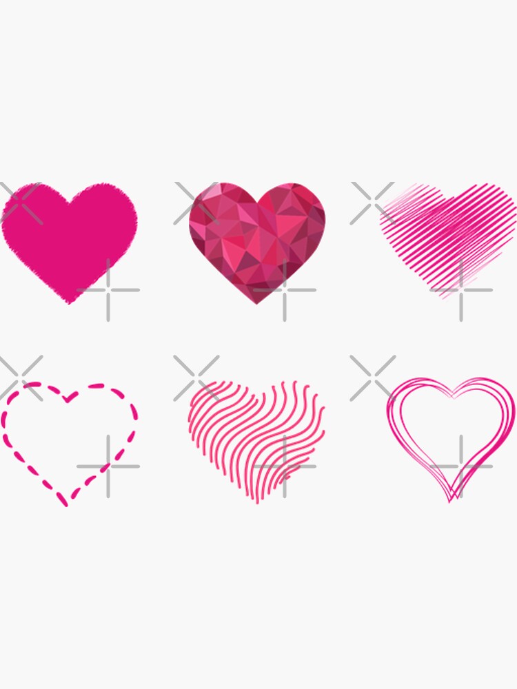 "Heart sticker pack" Sticker by Got2Share | Redbubble