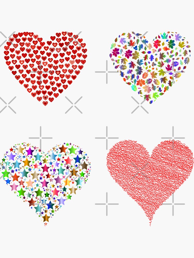 "Heart sticker pack" Sticker for Sale by Got2Share | Redbubble